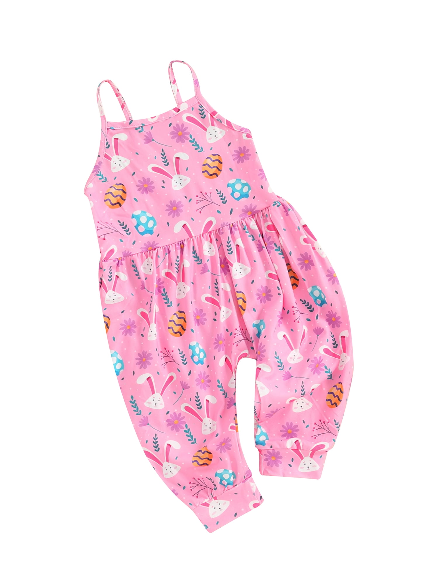 FEORJGP Kids Girl Easter Rompers Toddler Baby Sleeveless Jumpsuits Slip ...