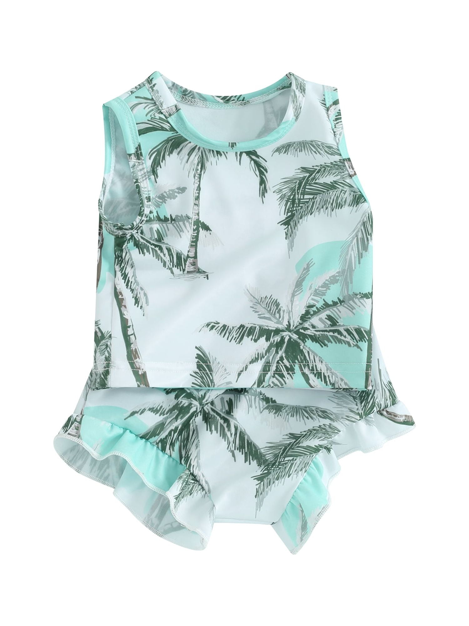 FEORJGP Kids Girls Bikini Beach Swimwear 1-4Y Toddler 2 Piece Tankini ...