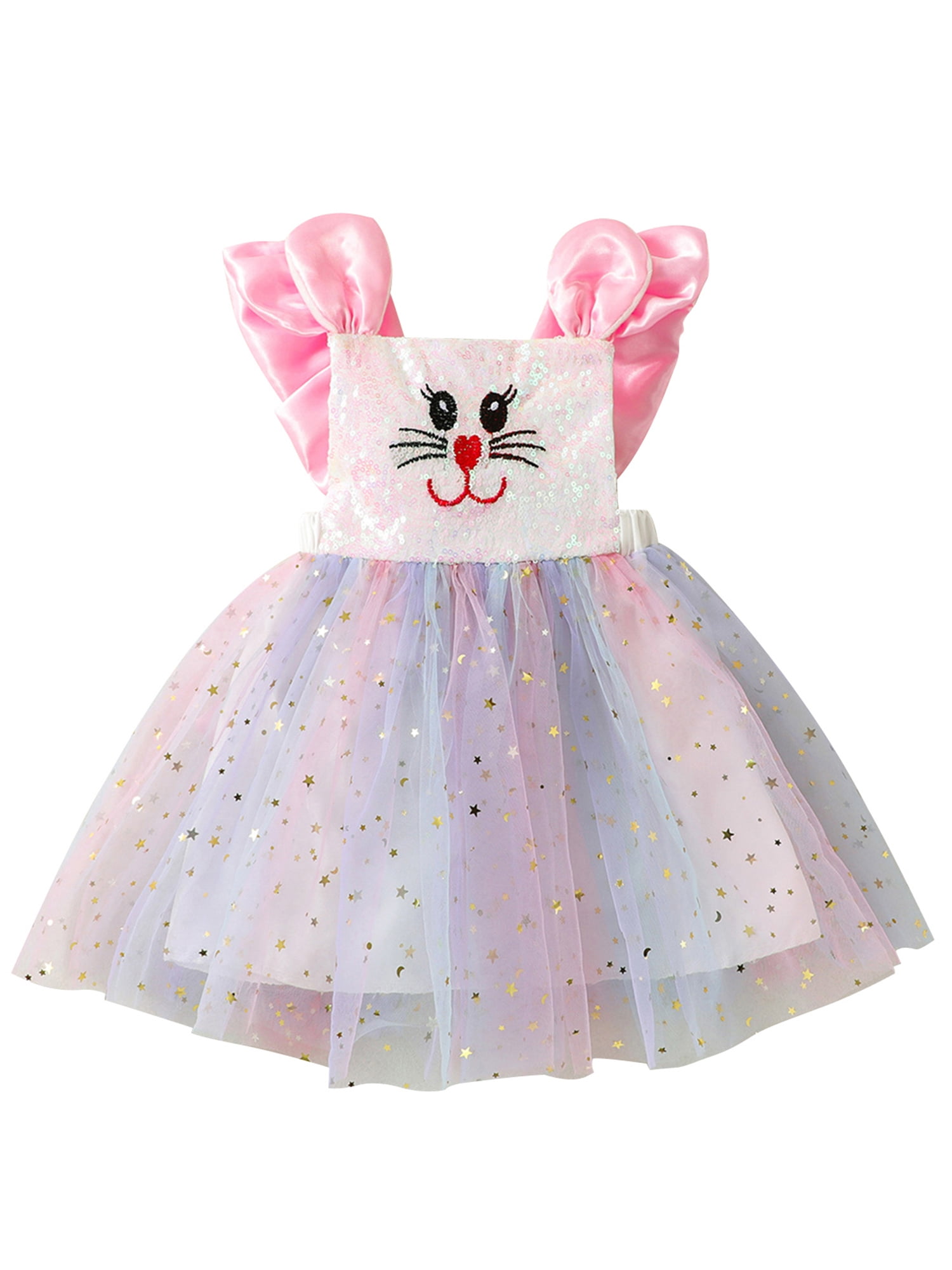 FEORJGP Kids Girls Easter Dress Toddler Baby 6M 1T 2T 3T 4T Sleeveless ...