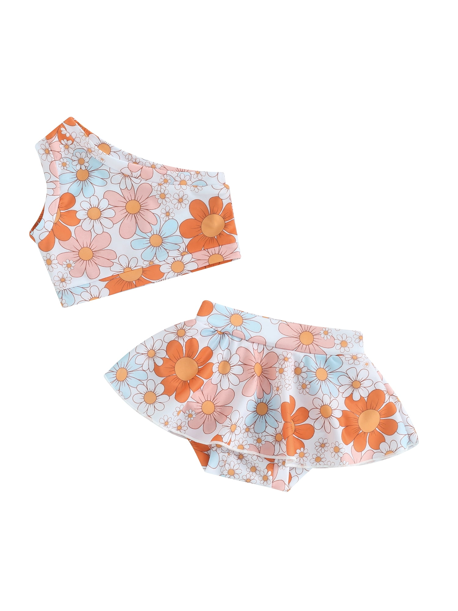 FEORJGP Kids Girls Swimsuit 2 Piece Set 6M 1T 2T 3T 4T Toddler One ...