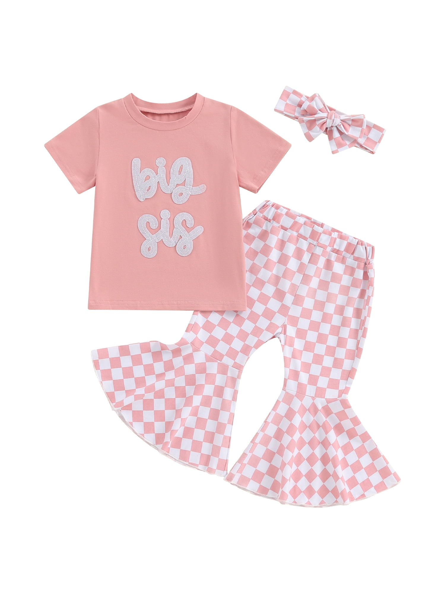 FEORJGP Little Girls 3 Piece Set 1Y 2Y 3Y 4Y 5Y 6Y Kids Short Sleeve T ...