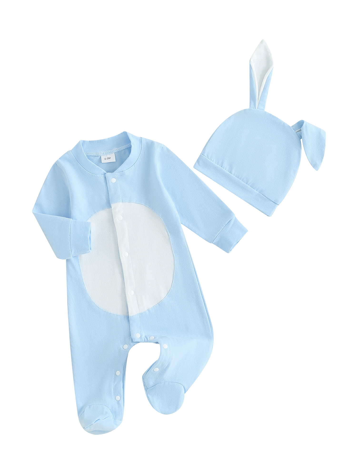 FEORJGP Newborn Baby 2Pcs Easter Outfits Infant Long Sleeve Bodysuit ...