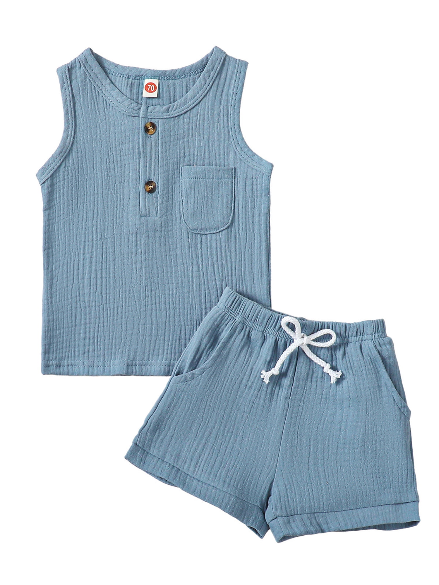 FEORJGP Toddler Baby Boys Shorts Set 3M 6M 1T 2T 3T Infant Sleeveless ...