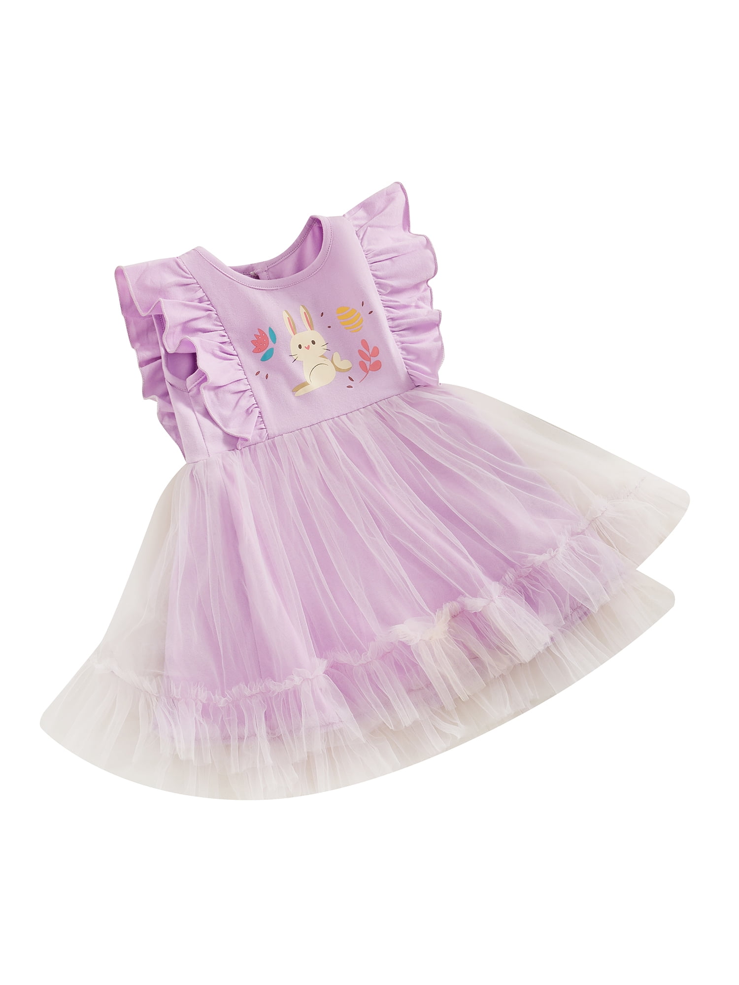 FEORJGP Toddler Baby Girls Easter Dress 6M 1T 2T 3T 4T Infant Fly ...