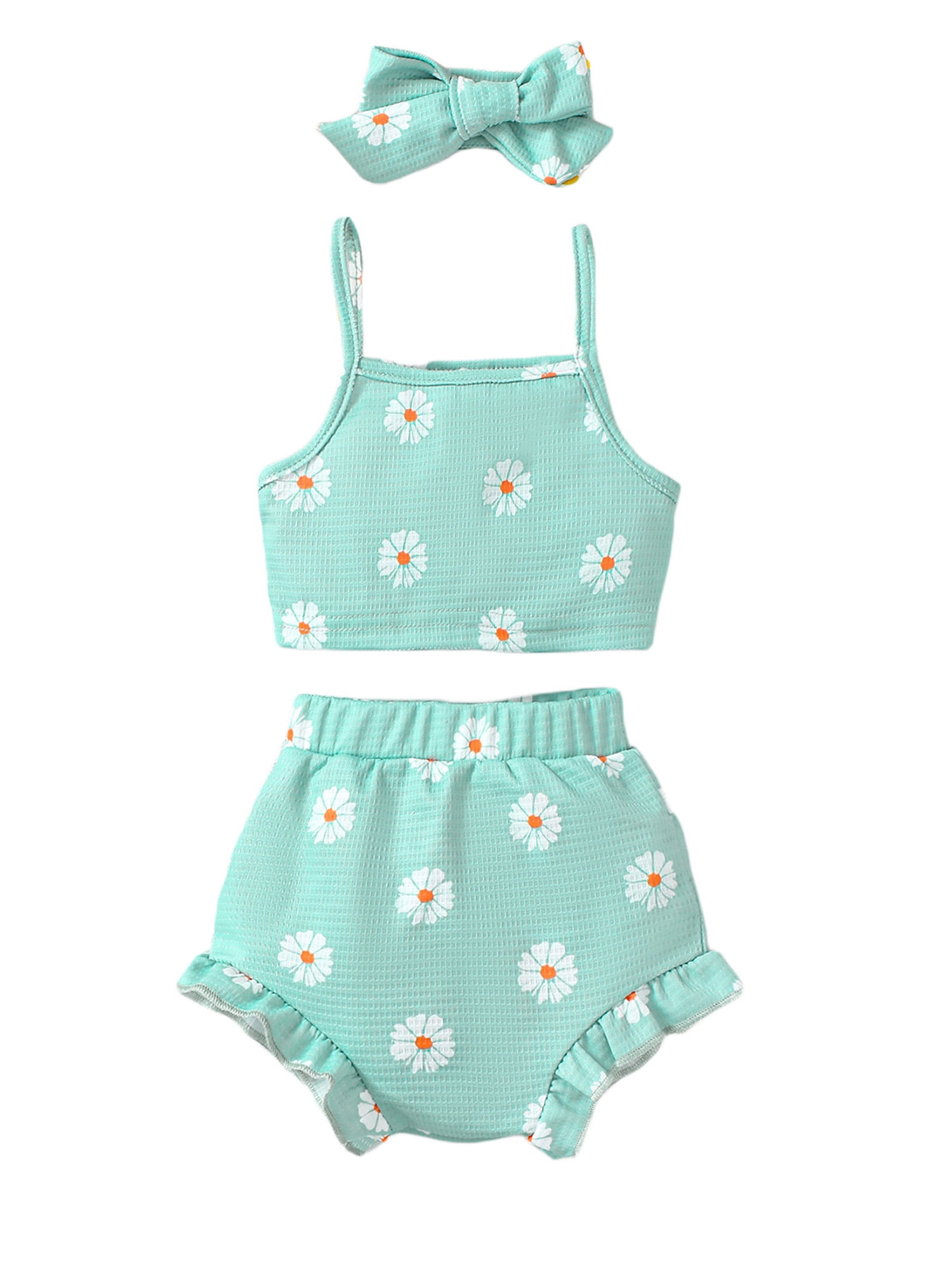 FEORJGP Toddler Baby Girls Summer Shorts Set 6M 9M 1T 2T 3T Infant ...