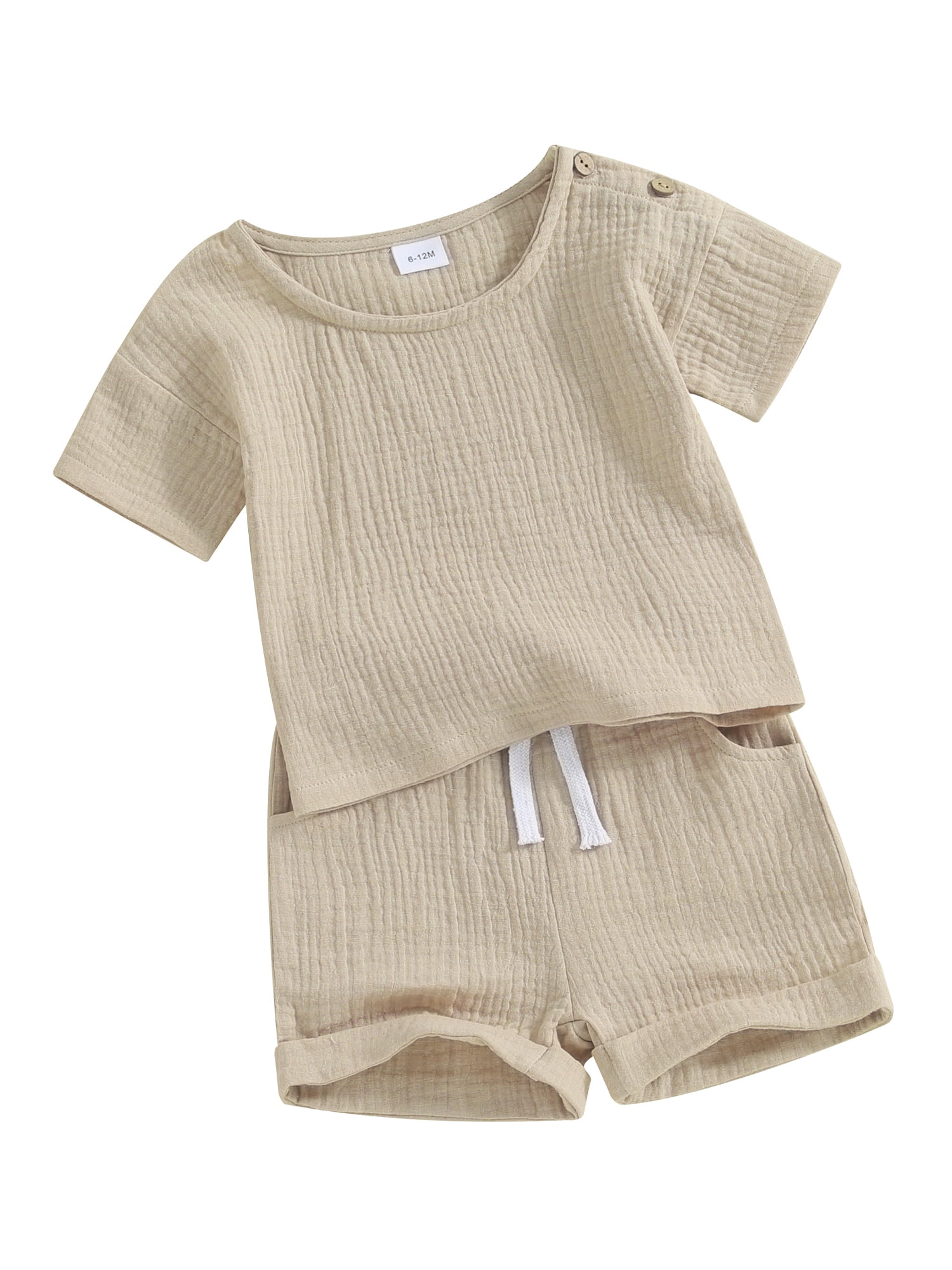 FEORJGP Toddler Boy Summer Set 6M 1T 2T 3T 4T Kids Round Neck T-shirt ...