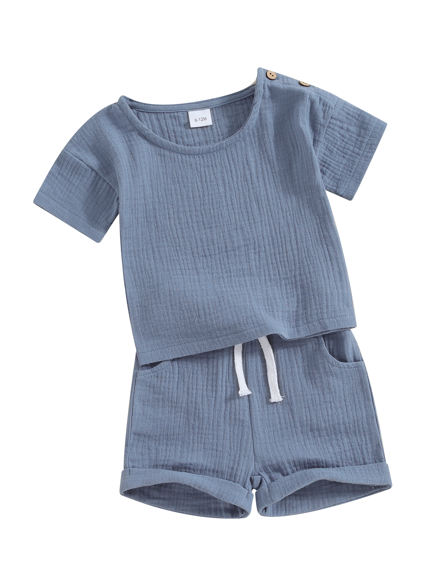 FEORJGP Toddler Boy Summer Set 6M 1T 2T 3T 4T Kids Round Neck T-shirt ...