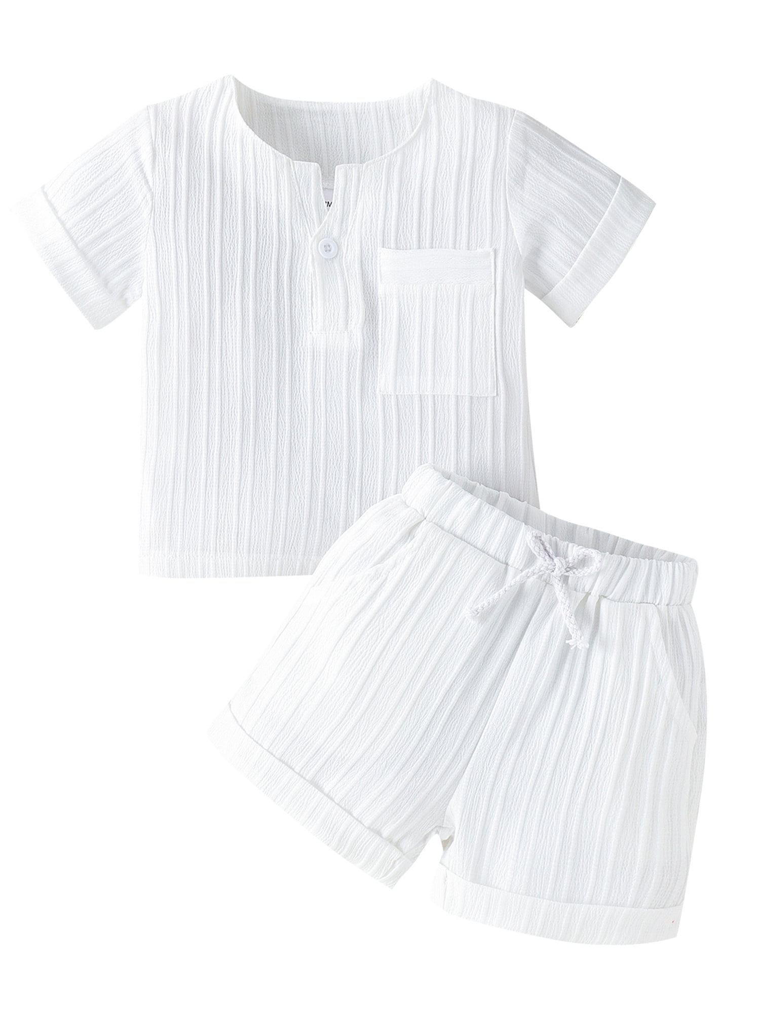 FEORJGP Toddler Boys Summer Outfits 6M 1T 2T 3T 4T Kids Short Sleeve ...