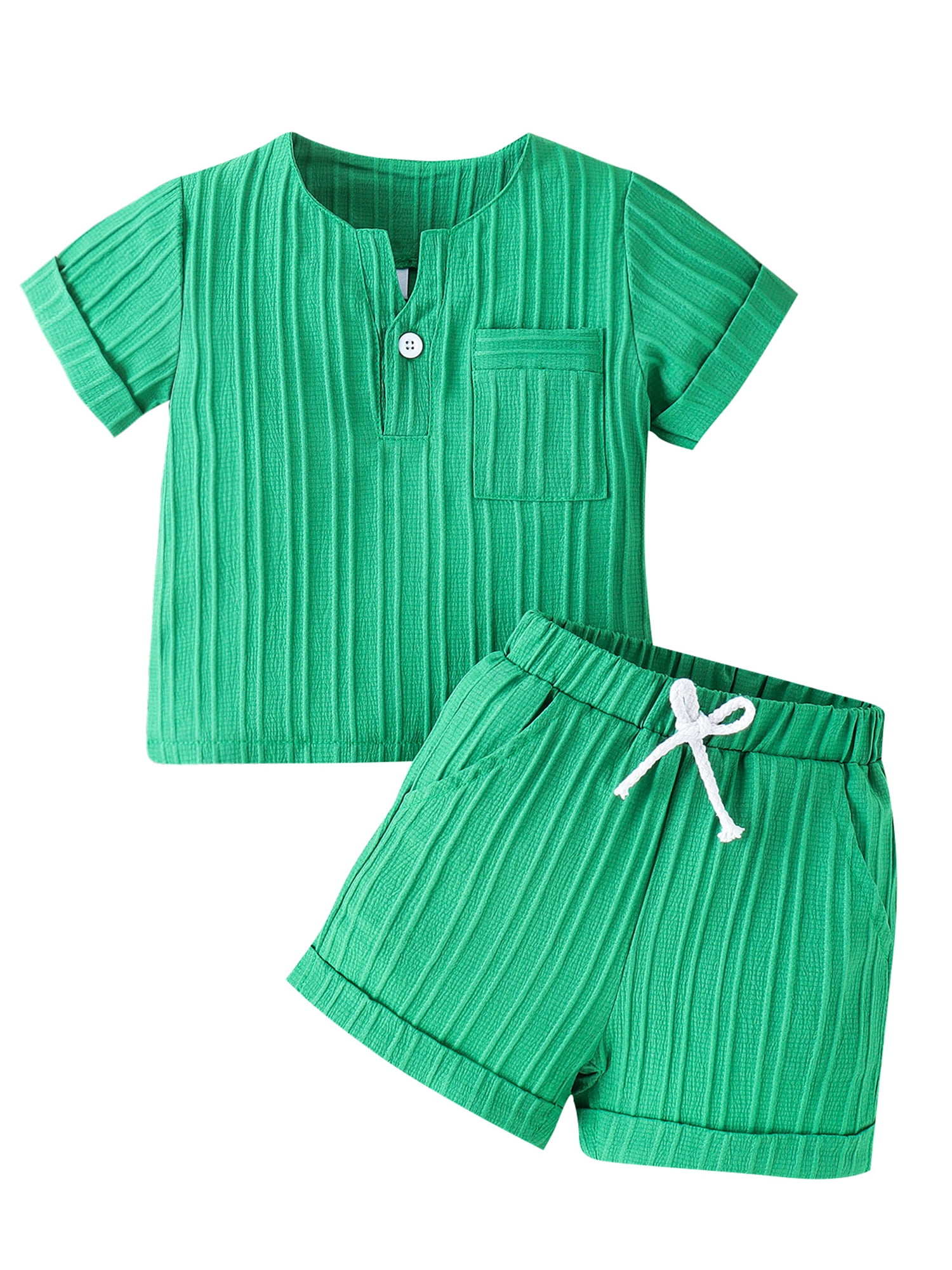 FEORJGP Toddler Boys Summer Outfits 6M 1T 2T 3T 4T Kids Short Sleeve ...