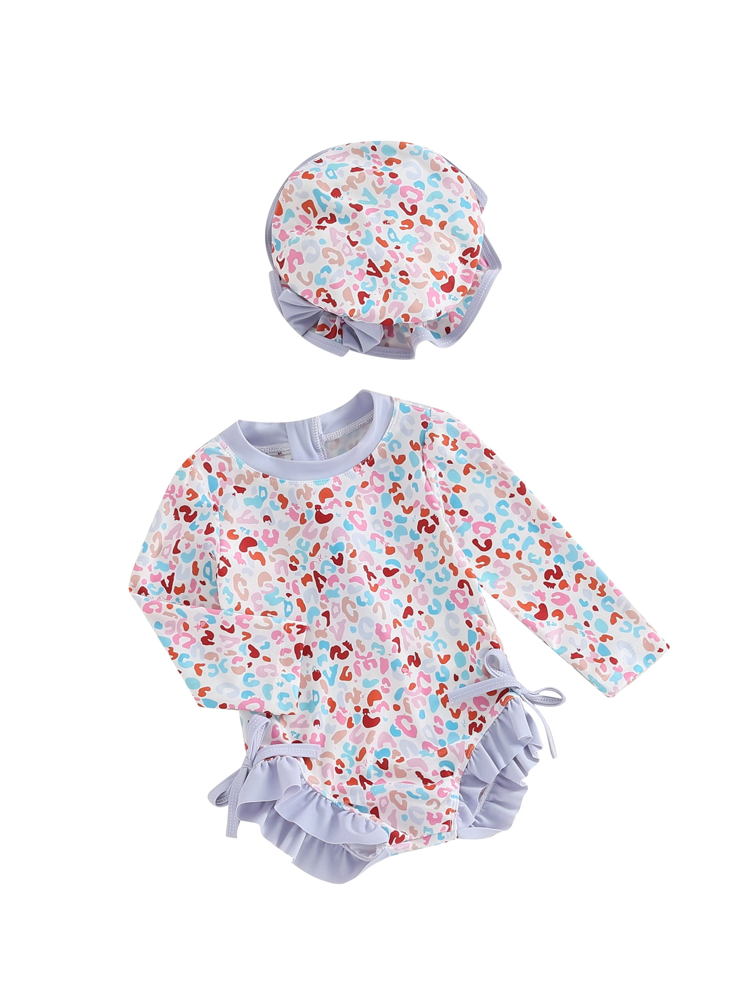 FEORJGP Toddler Girls Bikini Infant Zipper Swimwear Long Sleeve Romper ...