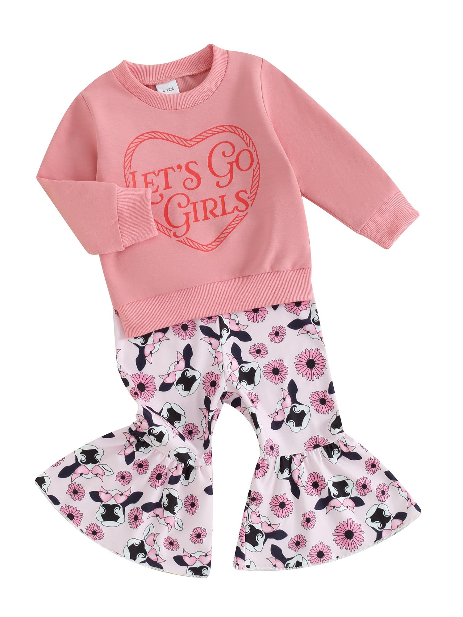 FEORJGP Toddler Valentine Outfit Kids Little Girl Long Sleeve ...
