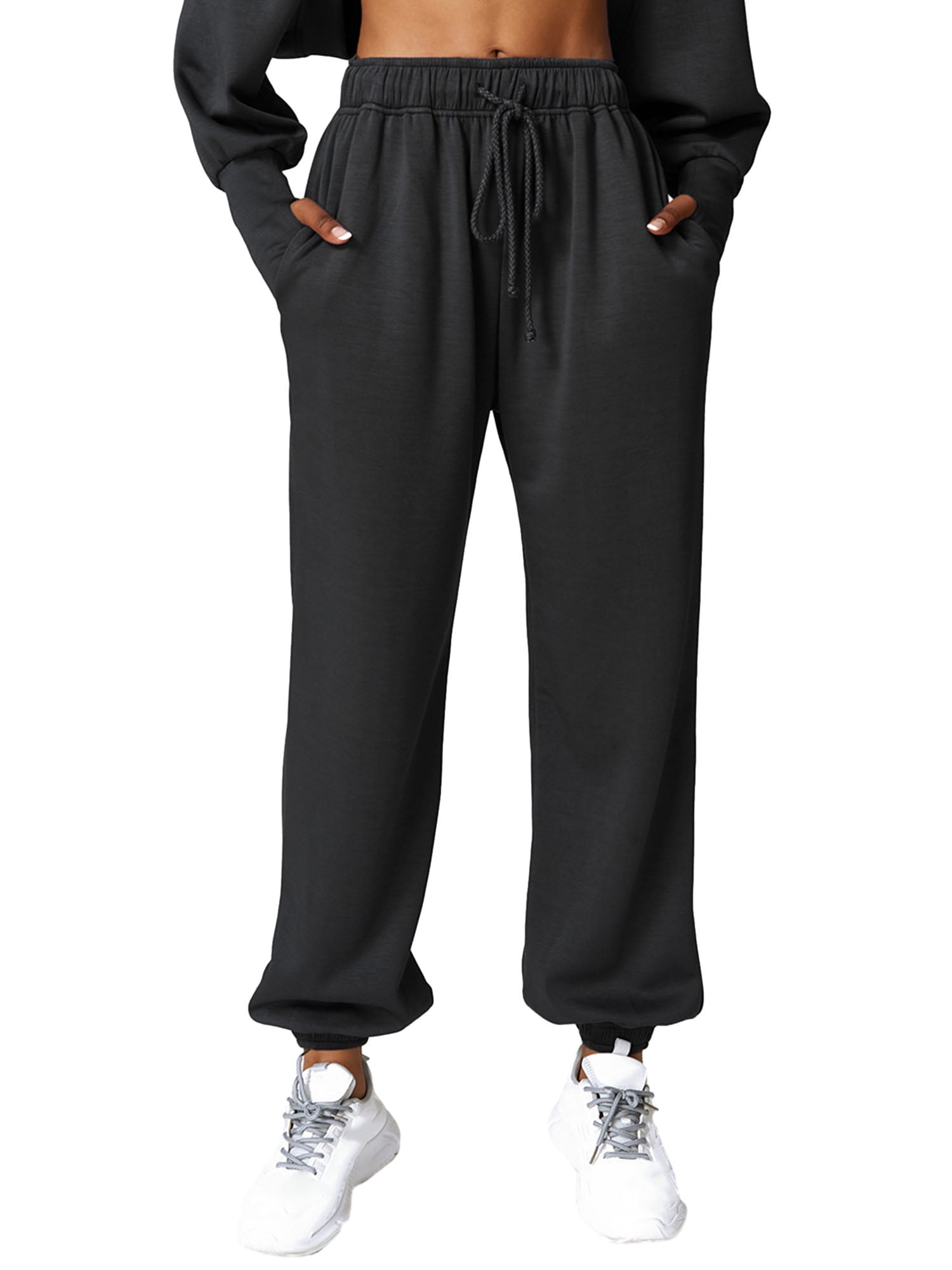 FEORJGP Women's Spring Jogger Pants Drawstring High Waist Sweatpants ...