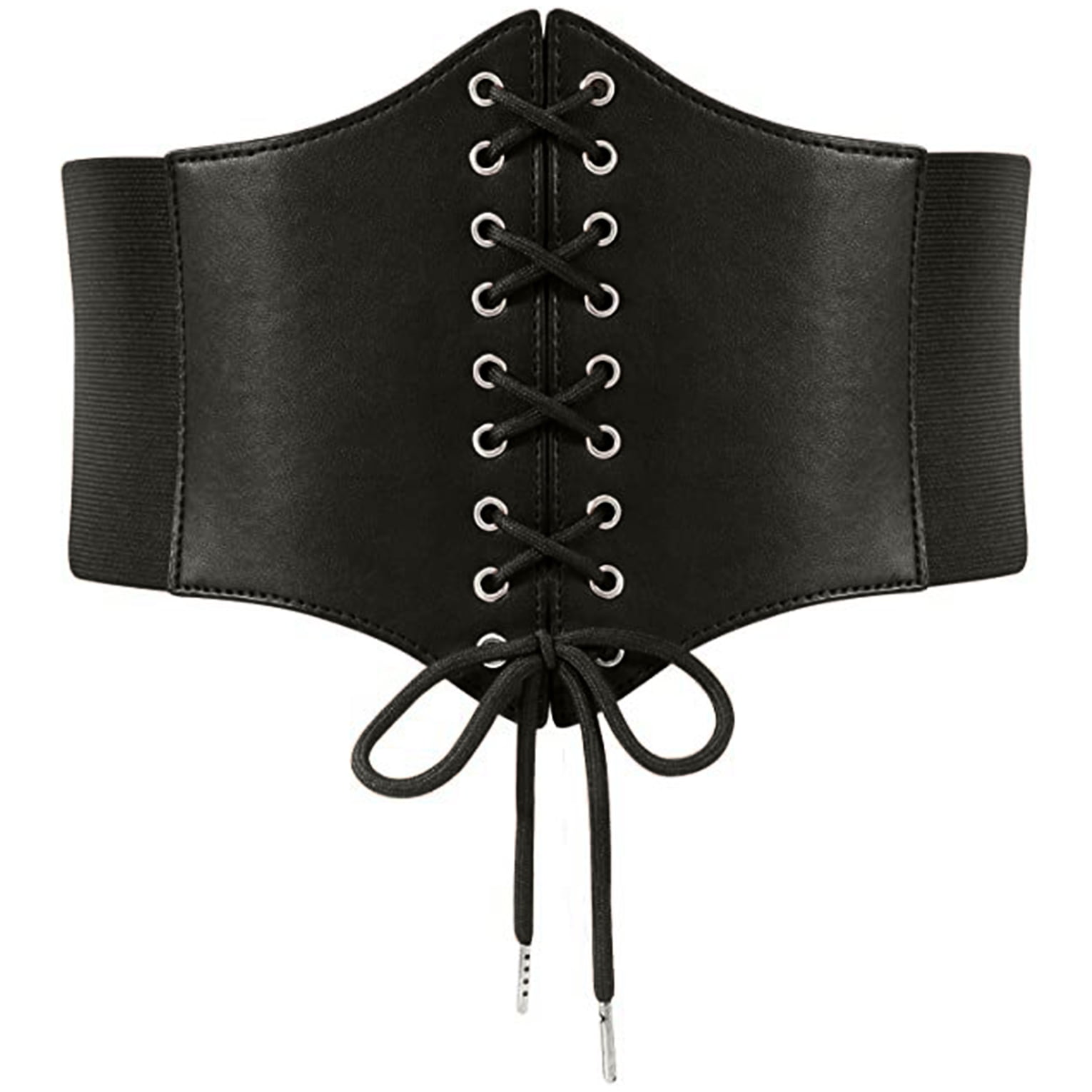 FEOYA Black Corset Belt for Women Vintage Elastic Waist Belt ...