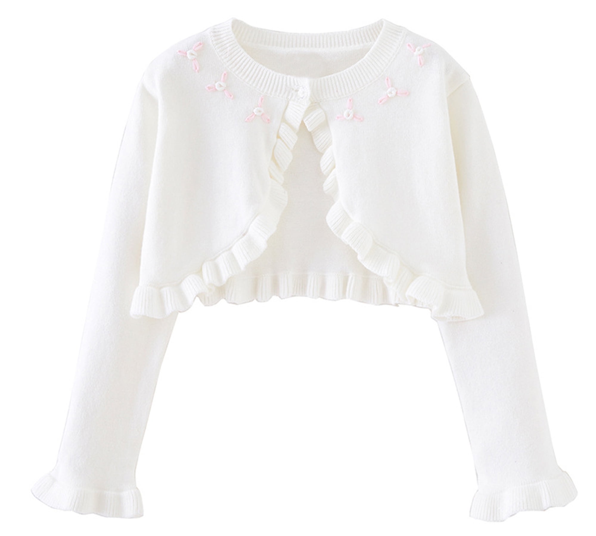 FEOYA Kids Cardigan Sweater Girls Long Sleeve Bolero Shrug Toddler Knit ...