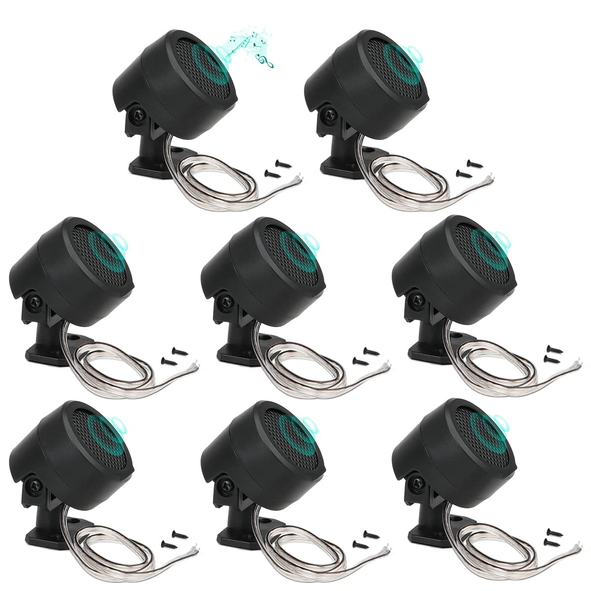 FERCAISH 8 Pcs 500W Car Speaker, TP-006A High Power Stereo Car Tweeter ...