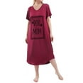 FEREMO Plus Size Nightgowns for Women V Neck Short Sleeve Nightshirts ...