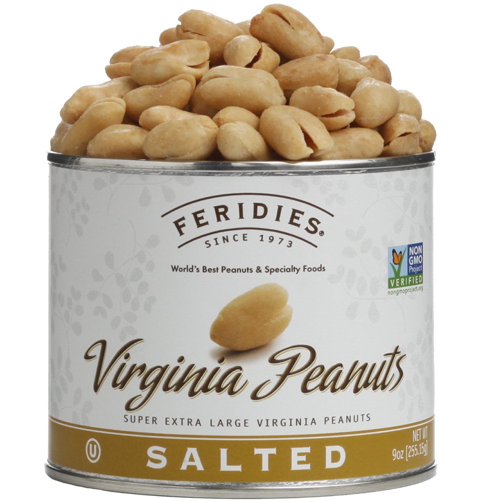 FERIDIES Extra Large Salted BDF32 Virginia Peanuts 9 oz Can - Walmart.com