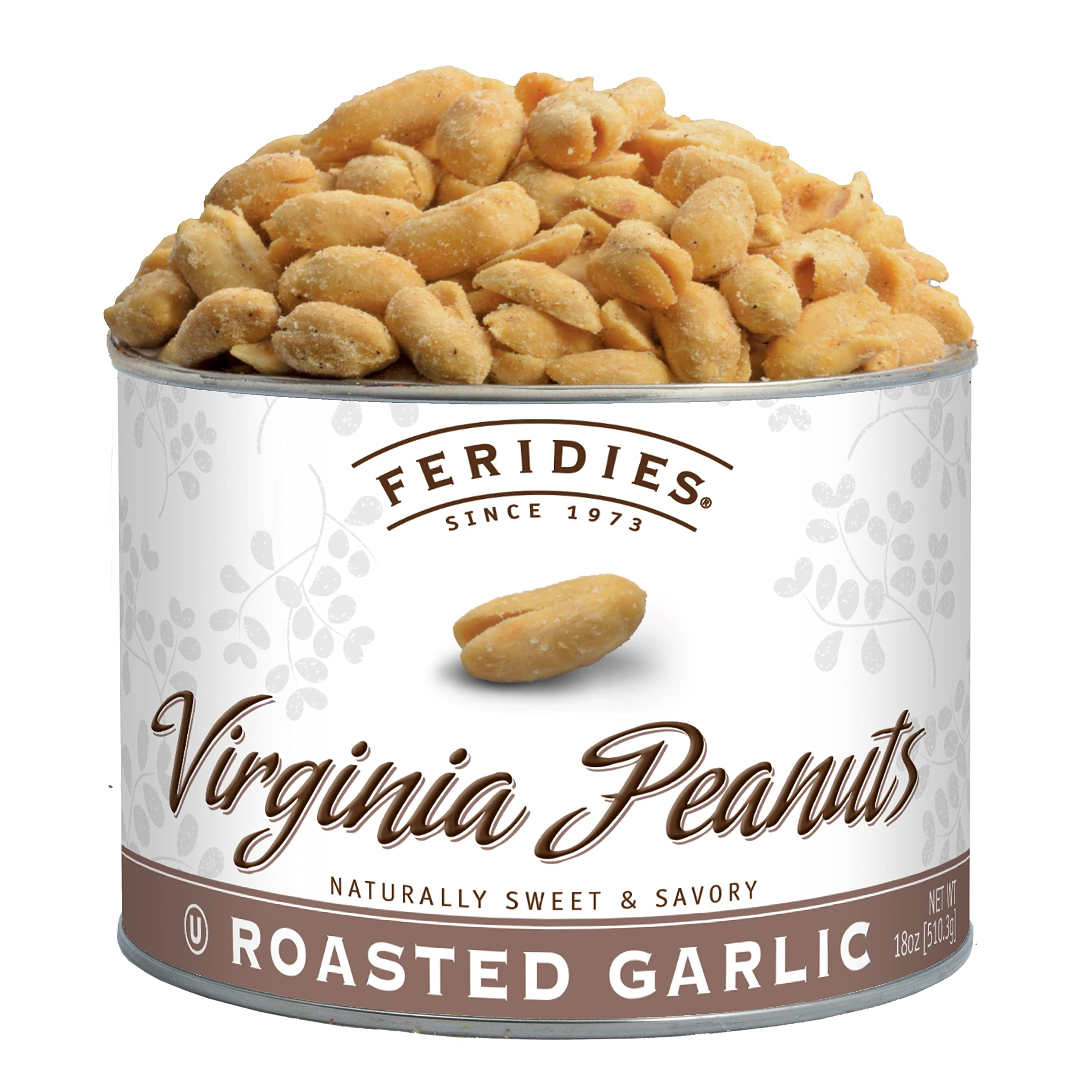 FERIDIES - Roasted Garlic STF9 Seasoned Virginia Peanuts, 18 Ounce ...