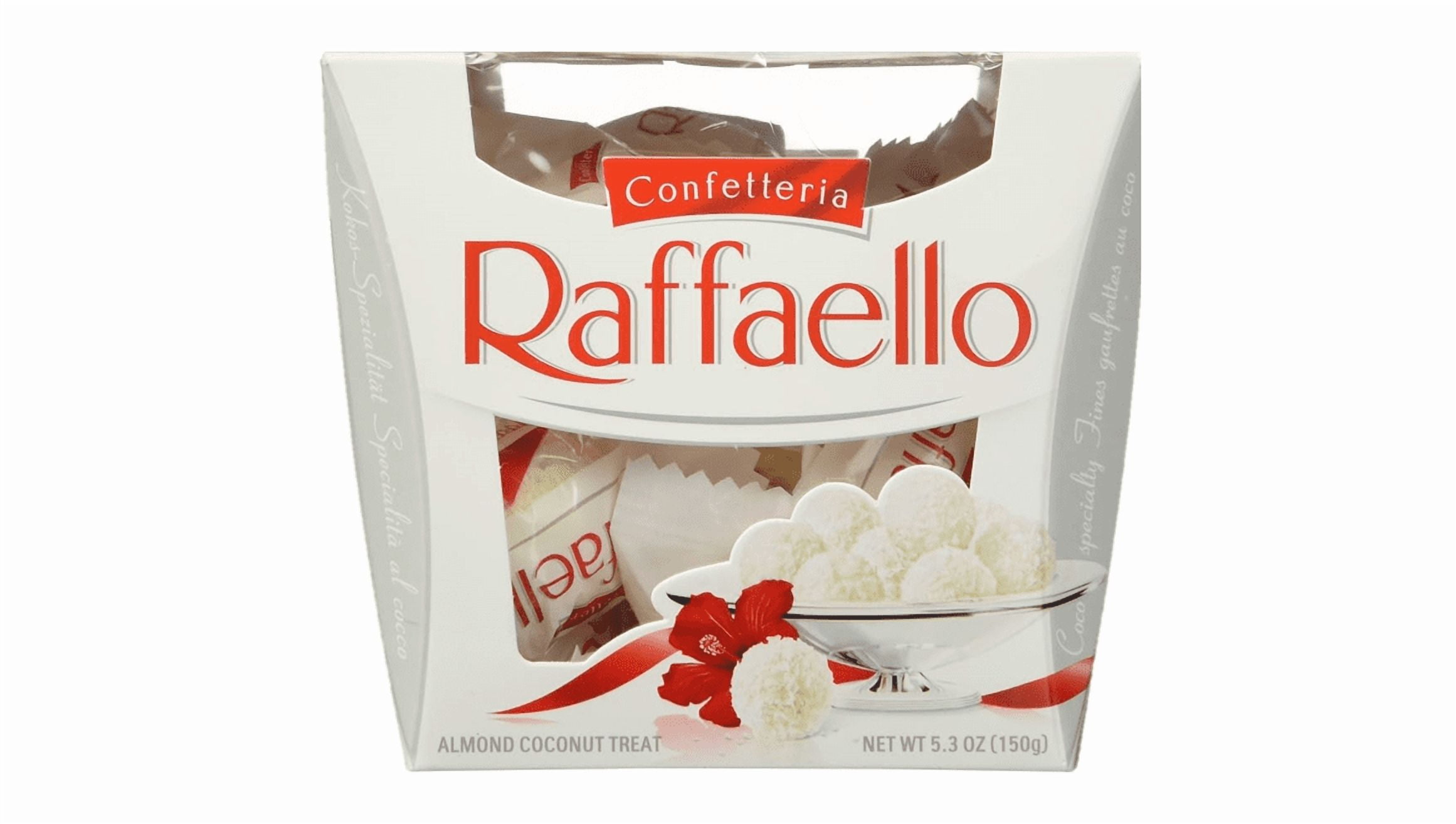 FERRERO RAFFAELLO Box of Crispy & Creamy Almond Coconut Candy, 150g 5 ...