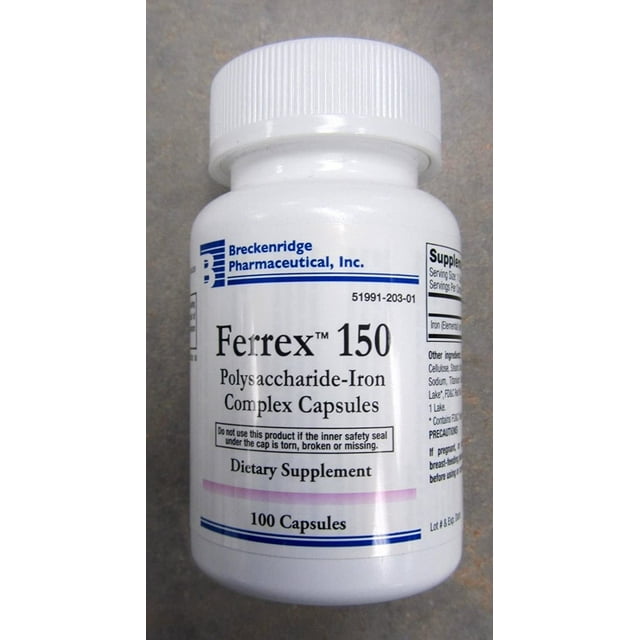 FERREX 150 CAPSULES 100*Non Blister* BRECKENRIDGE - Walmart.com