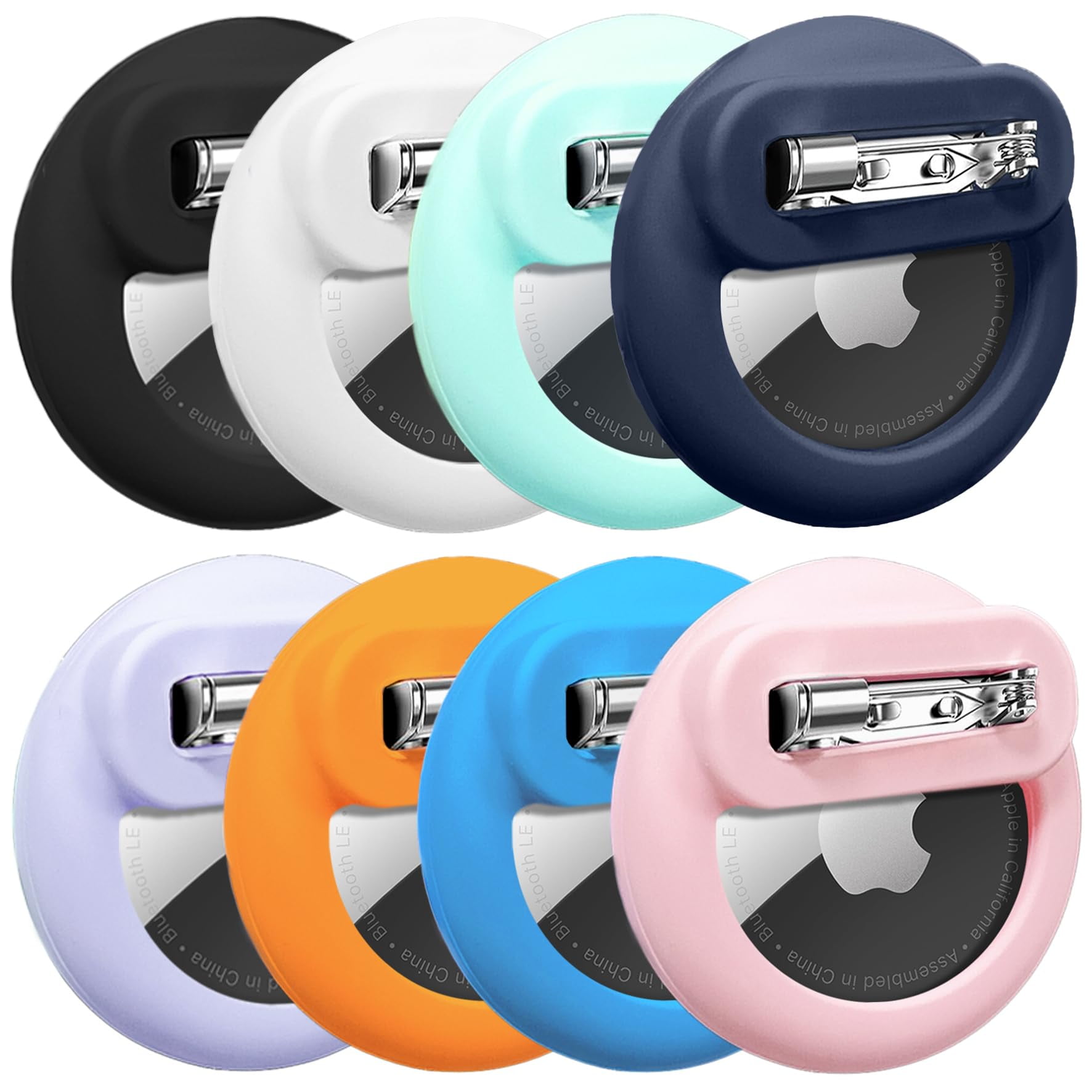 FERSWE 8 Pack Apple Airtag Holder for Kids, Silicone Airtag Case with ...