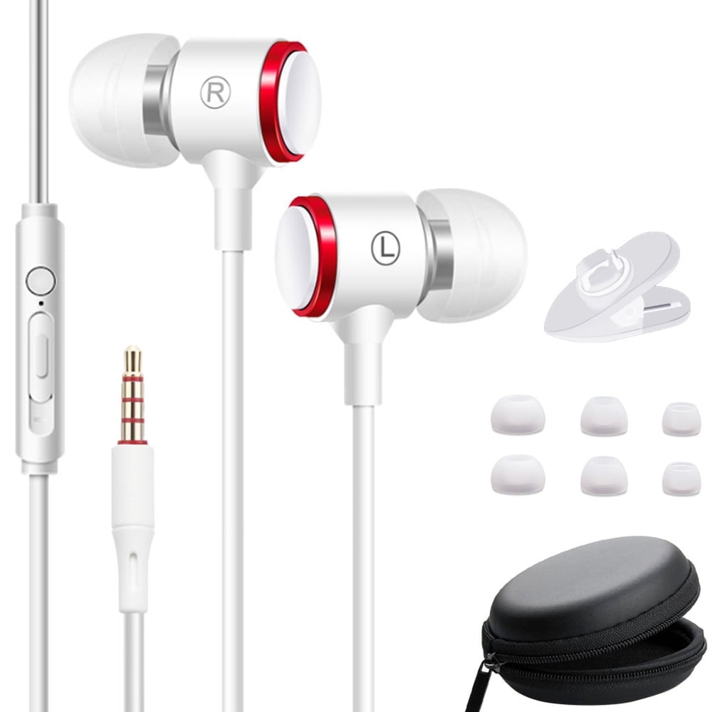 FERSWE Wired Headphones with Microphone, Noise Cancelling In-Ear ...