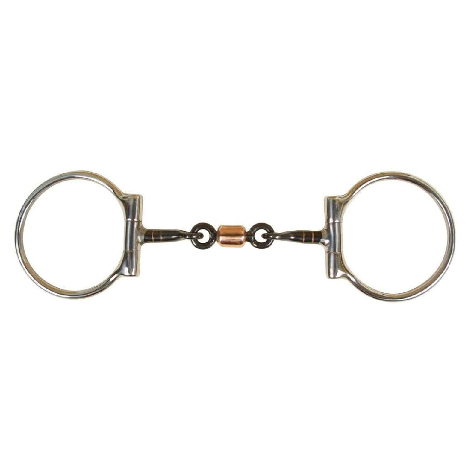 FES D Ring Sweet Iron Snaffle Horse Bit with Copper | Ideal for Nervous ...