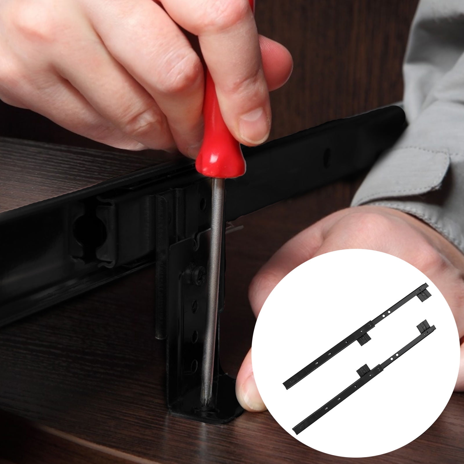 FESTFENDS 1 Pair Pull Out Keyboard Tray Steel Cold Rolled Noise ...