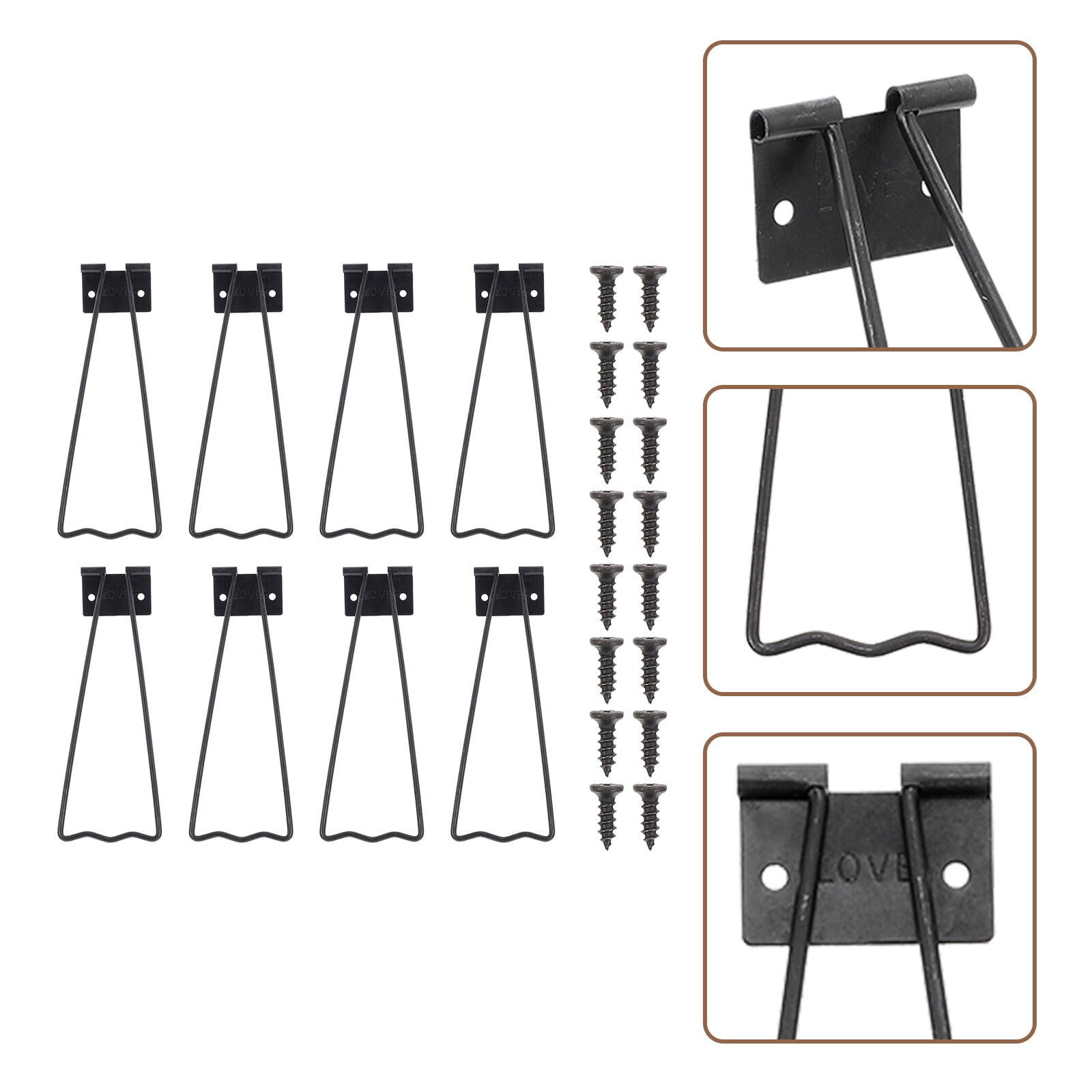 FESTFENDS Photo Frame Holders Easel Back Stands Black 8 Brackets ...