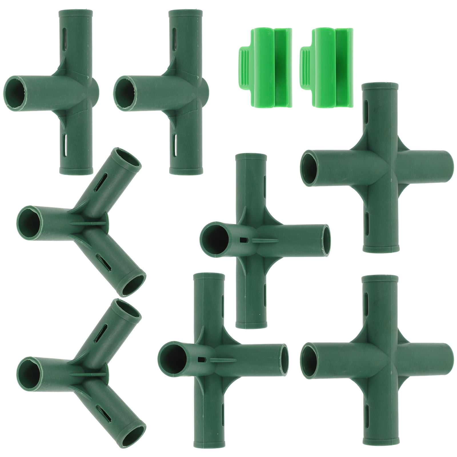 FESTFENDS Greenhouse Pipe Connector Kit Green Plastic 1Set 5.1X3.0X2 ...