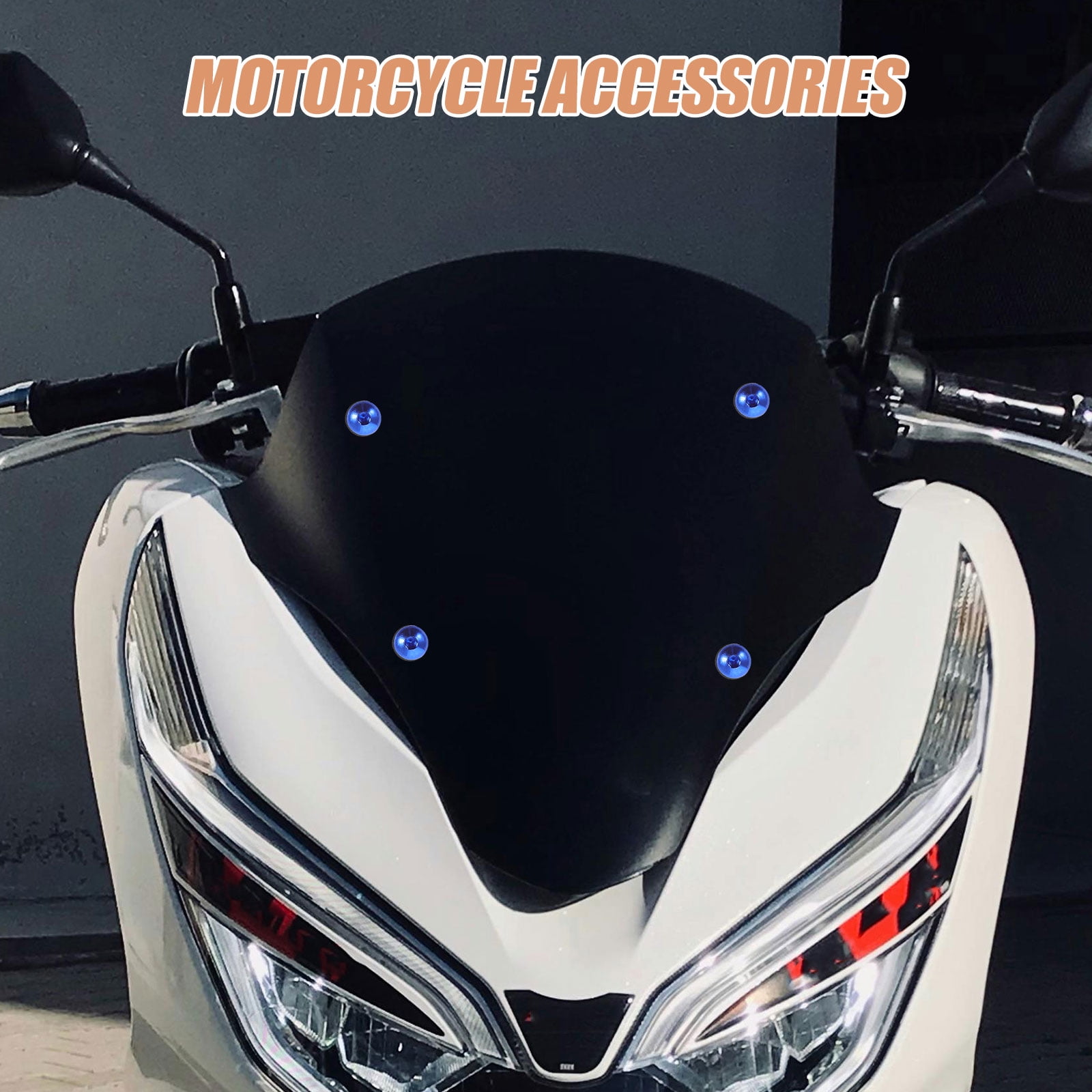 FESTFENDS 10 Screws Blue Rubber Aluminum Alloy Motorcycle Windshield ...