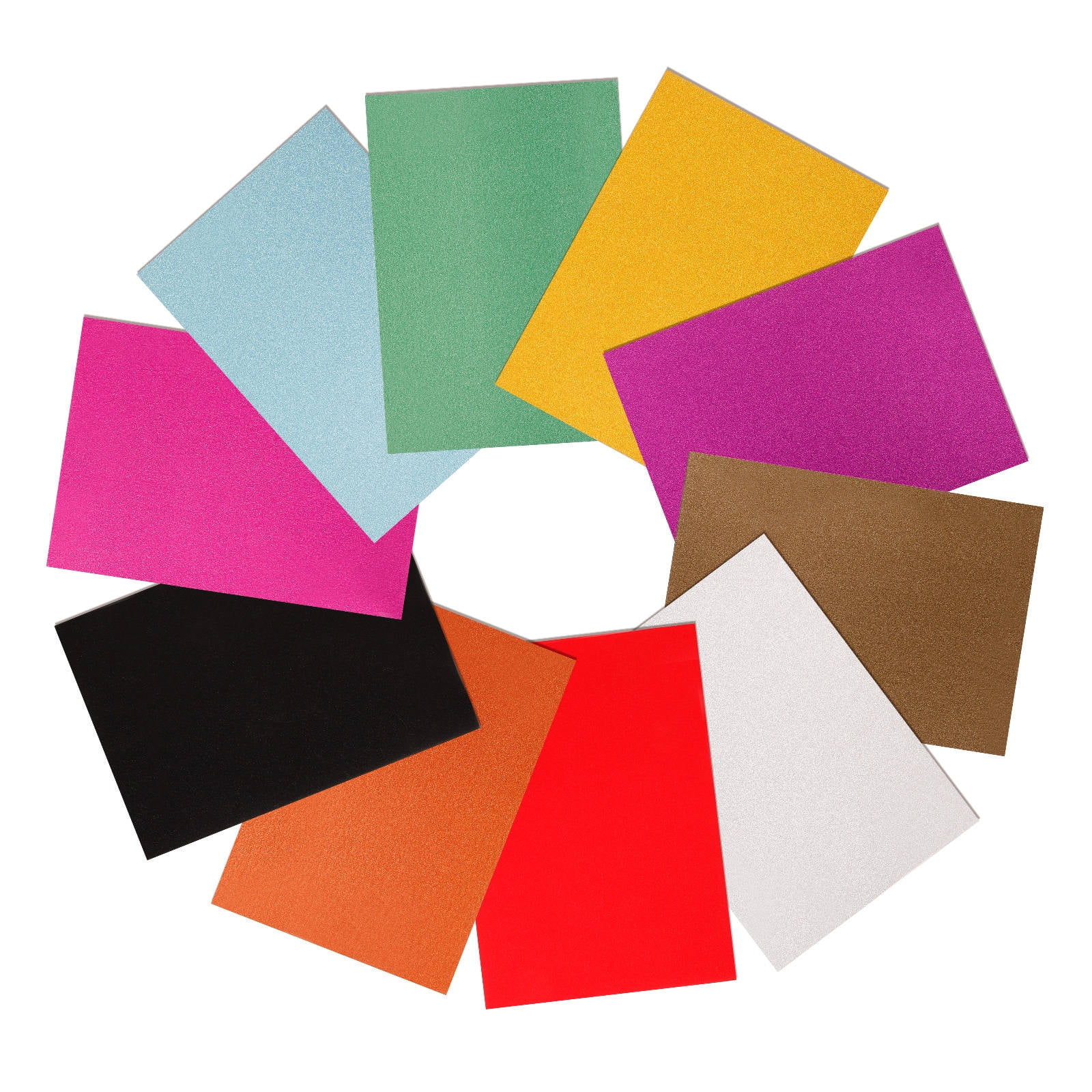 FESTFENDS 10 Sheets Shiny Cardstock Paper Glitter Craft Paper Assorted ...