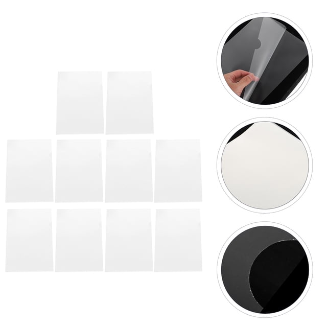 FESTFENDS 100Pcs L Shaped File Folders Transparent Plastic for Document ...