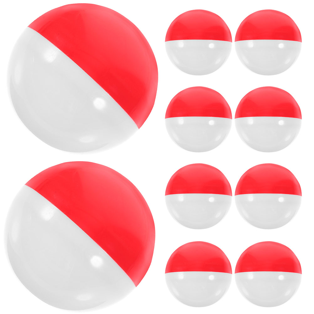 FESTFENDS 100Pcs Red and White Plastic Fillable Prize Balls Vending ...