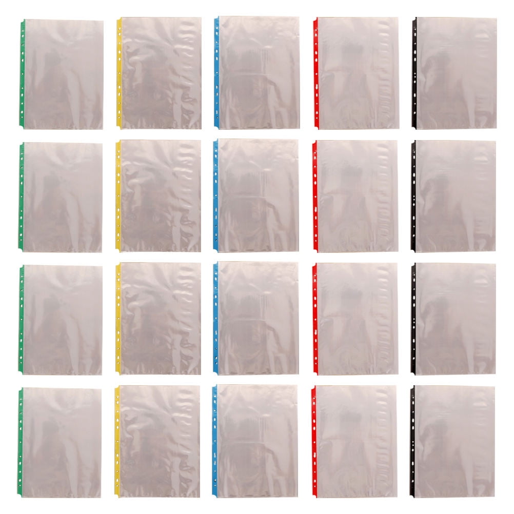 FESTFENDS 100Set Clear Paper Sleeves Protector for File Organization ...