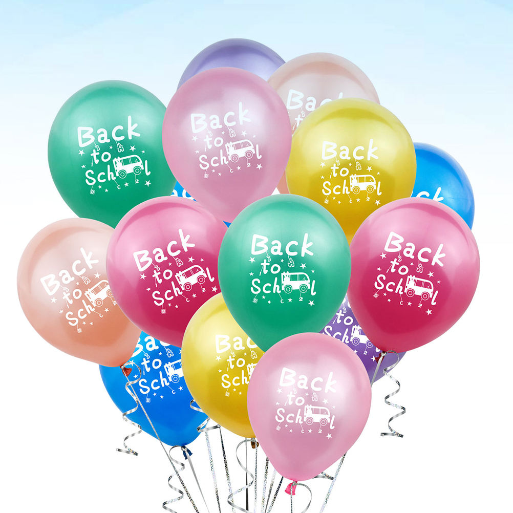 FESTFENDS 10Pack Back To School Balloon Decoration Latex Assorted Color ...
