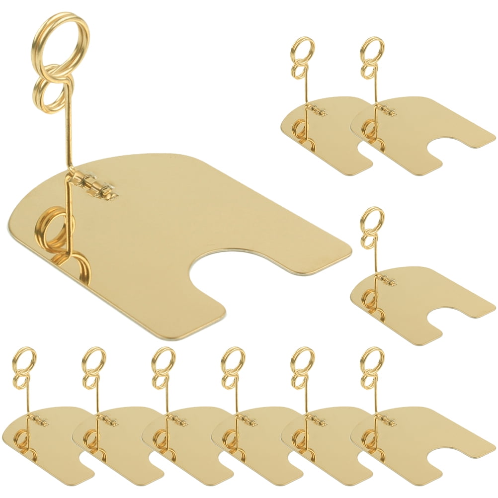 FESTFENDS 10Pcs Name Card Holders for Tables in Golden 8-Character ...