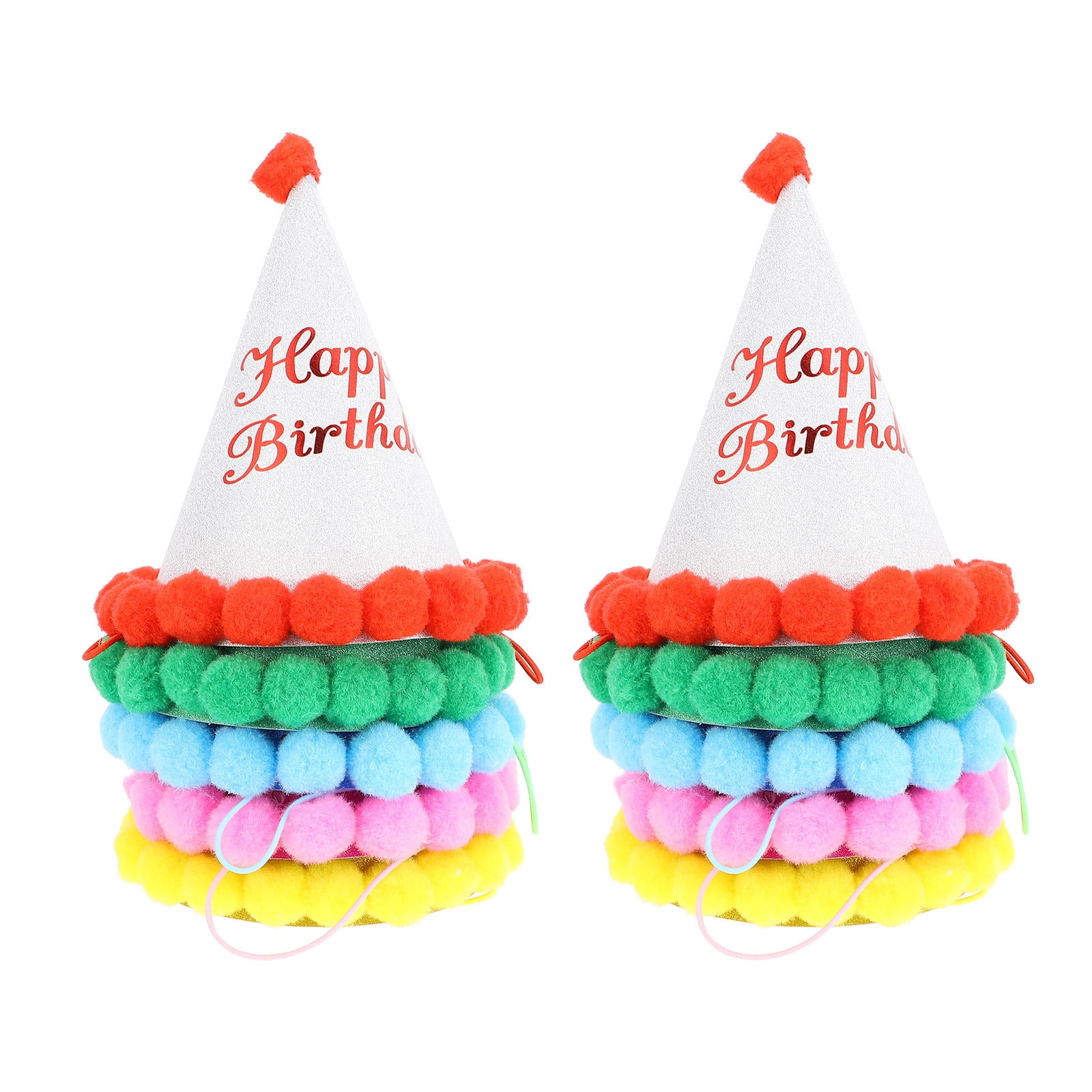 FESTFENDS 10Pcs Party Favor Hats Glitter Paper for Happy Birthday Hats ...