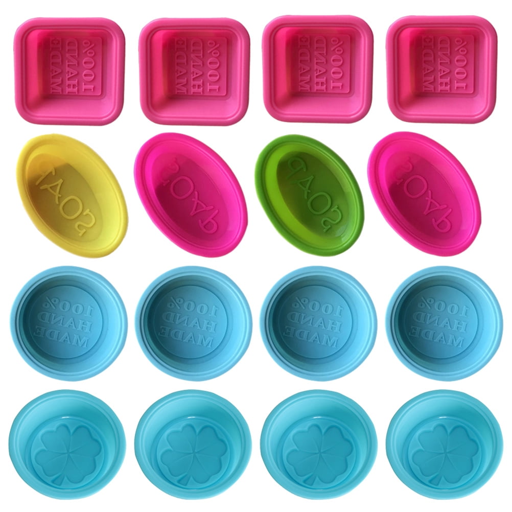 FESTFENDS 16Pcs Square Silicone Candy Molds for Soap and Food Baking ...
