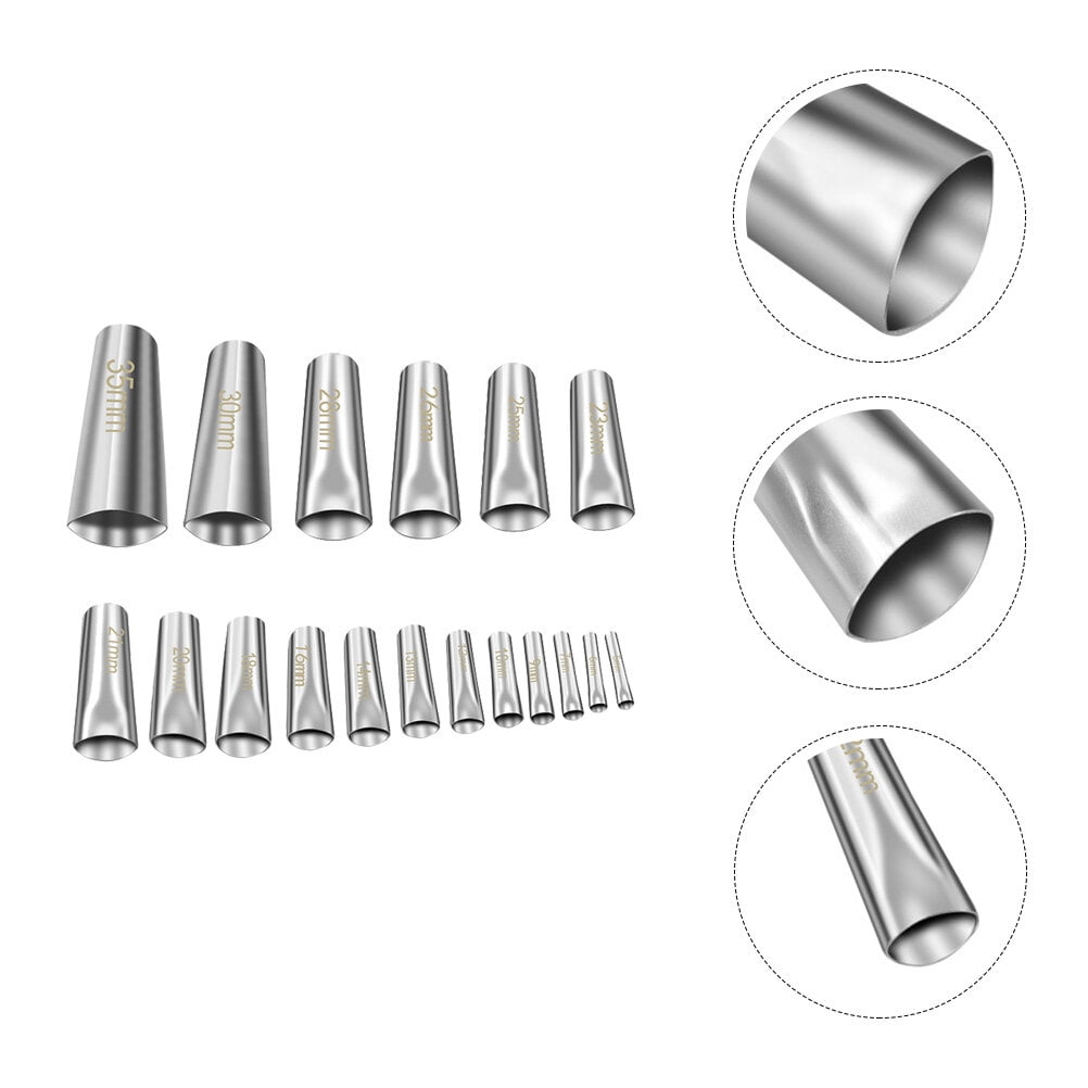 FESTFENDS 18 Pcs Caulk Nozzles Silver Color Reusable Caulking Nozzle ...