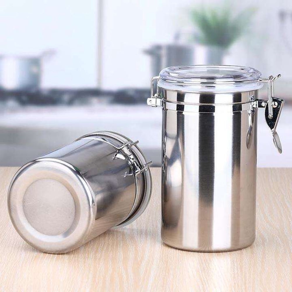 FESTFENDS Coffee Bean Storage Container Stainless Food Travelers ...