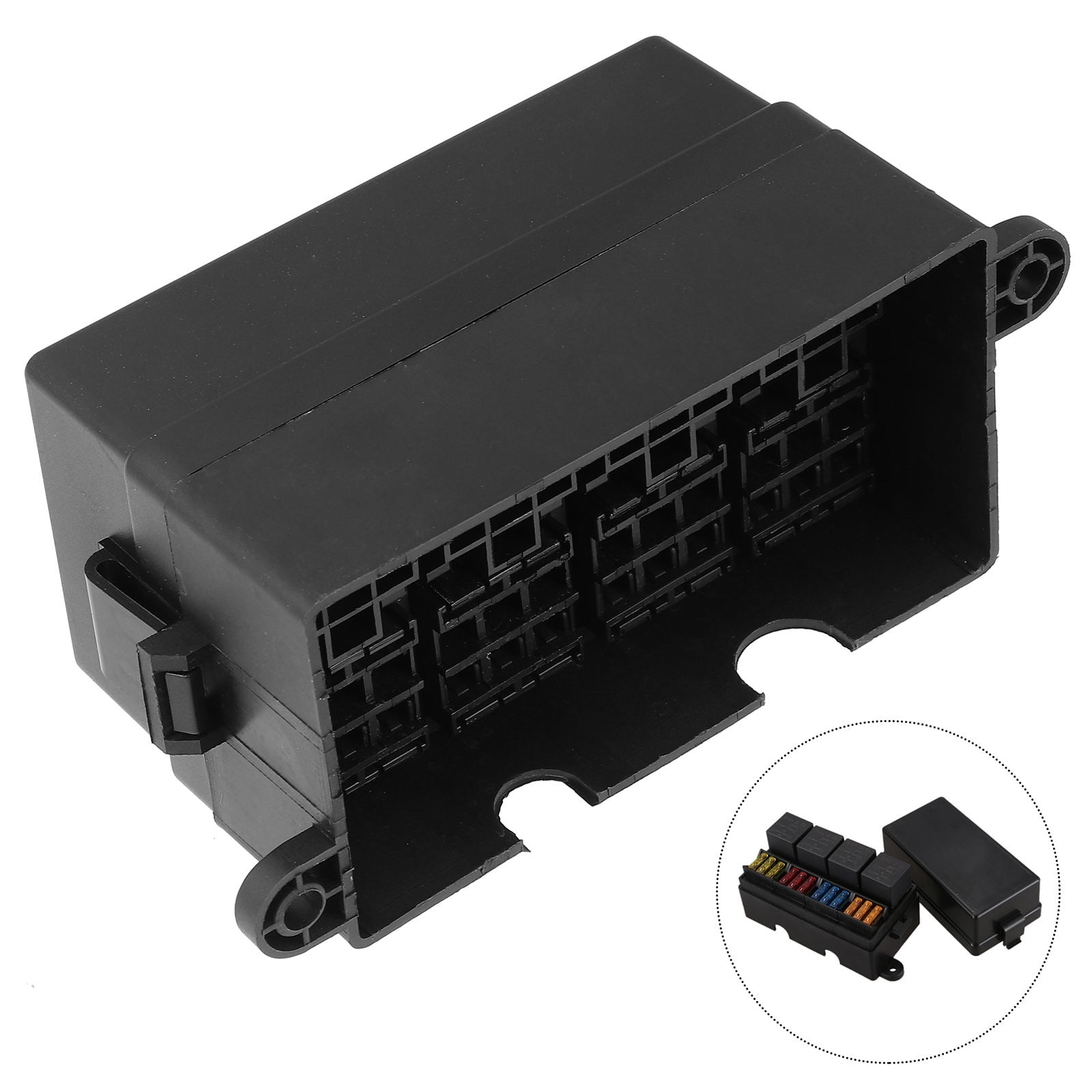 FESTFENDS 1Pcs Black Plastic Rectangular Auto Relay Fuse Socket for Car ...