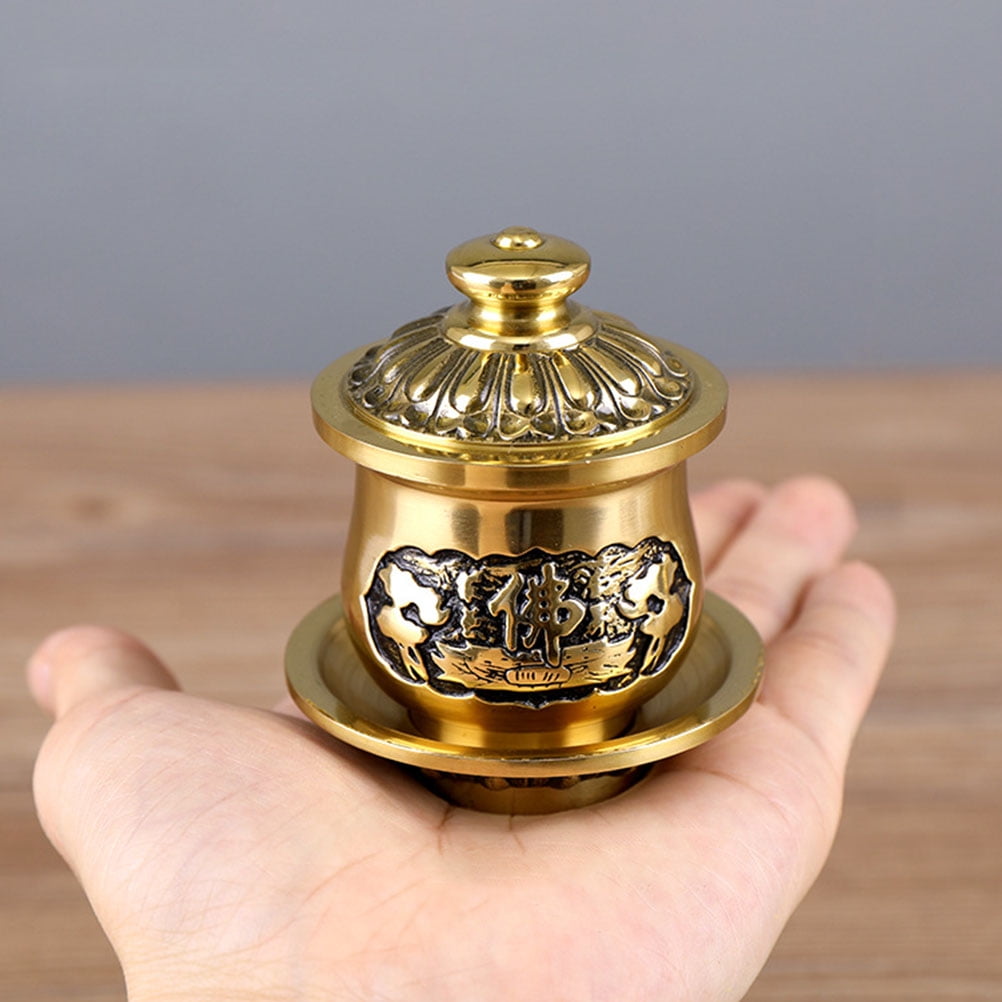 FESTFENDS 1Pcs Buddhist Water Cup Traditional Cup Style Copper Luxury ...