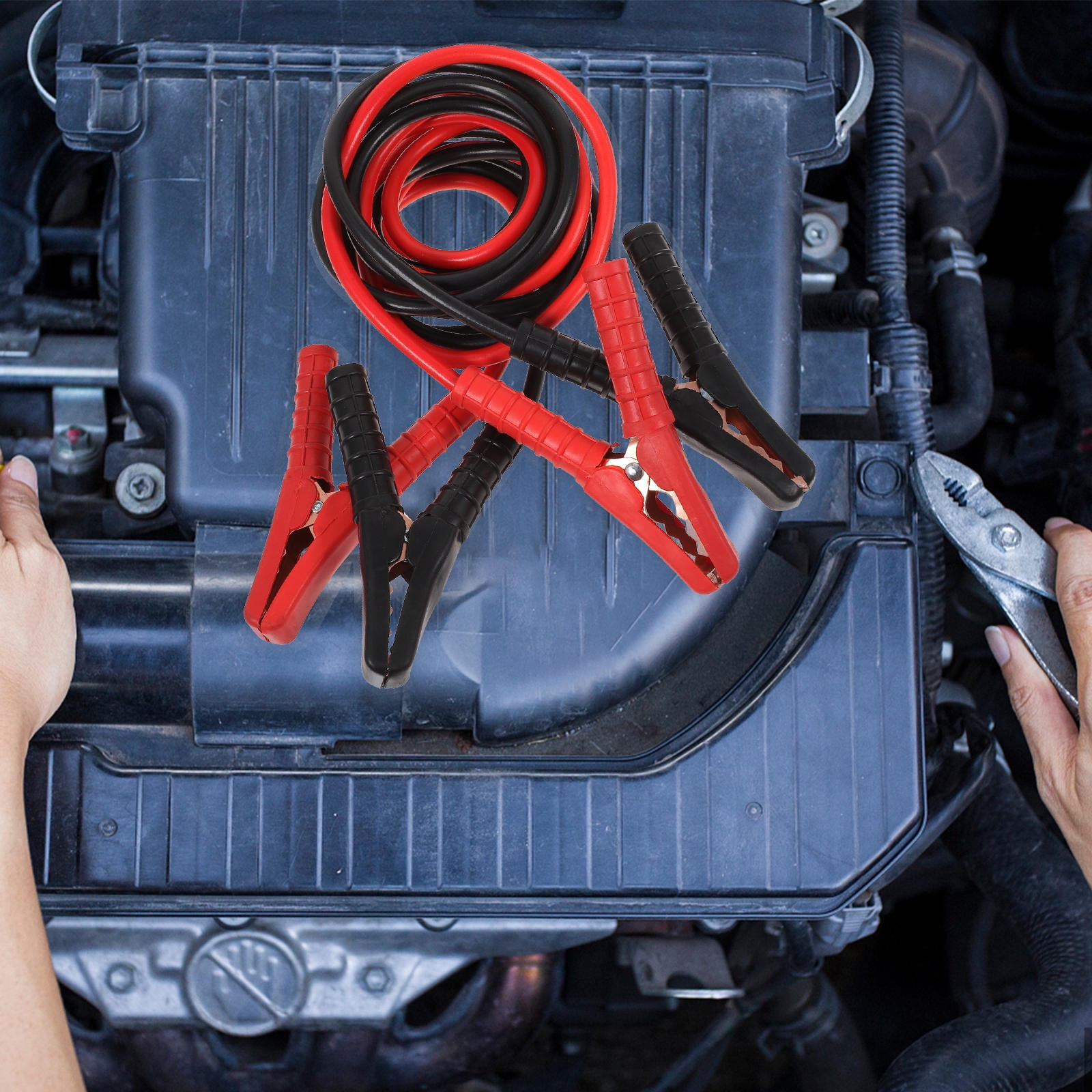FESTFENDS Car Jumper Cables Car Emergency Cable Copper 1Set 280X10X2 ...
