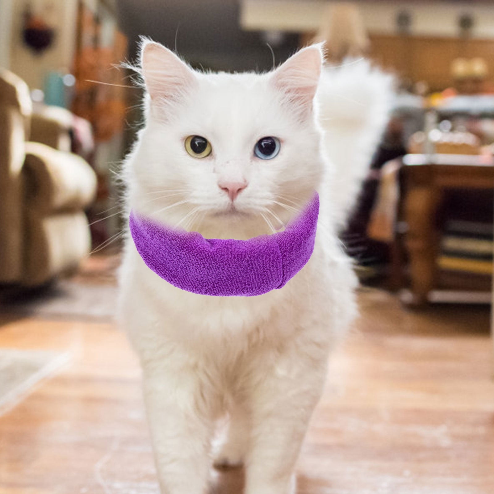 FESTFENDS 1Pcs Purple Lint Fleece Fabric Pet Earmuff for Dog Cat Noise ...