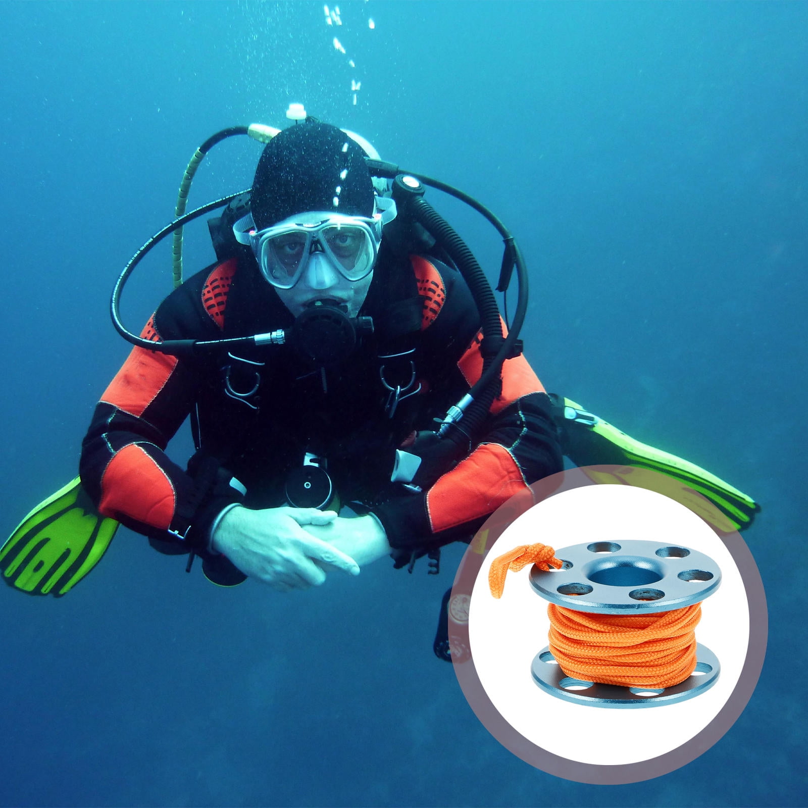 FESTFENDS 1Set Diving Compact Spool Aluminium Alloy Nylon Position ...