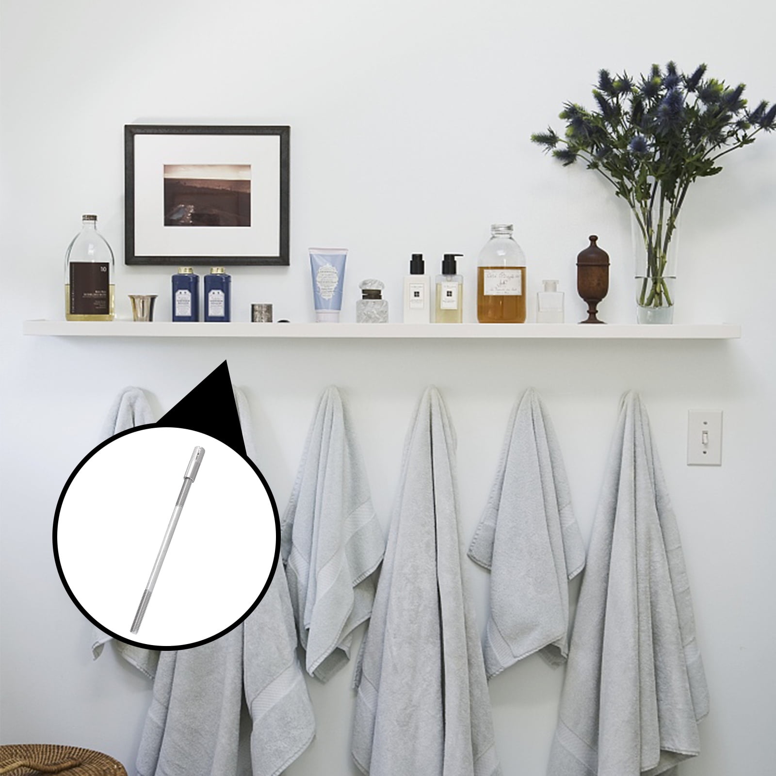 FESTFENDS 1Set Hidden Floating Shelf Bracket Wall Mounting Bracket Flat ...