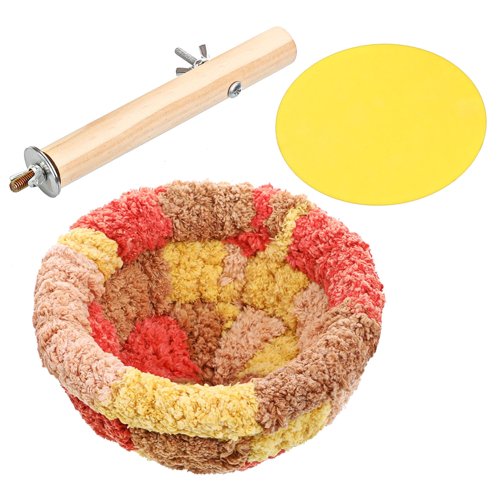 FESTFENDS 1Set Yarn Bird Bed for Cage with Round Shape Multi 17.00X17 ...