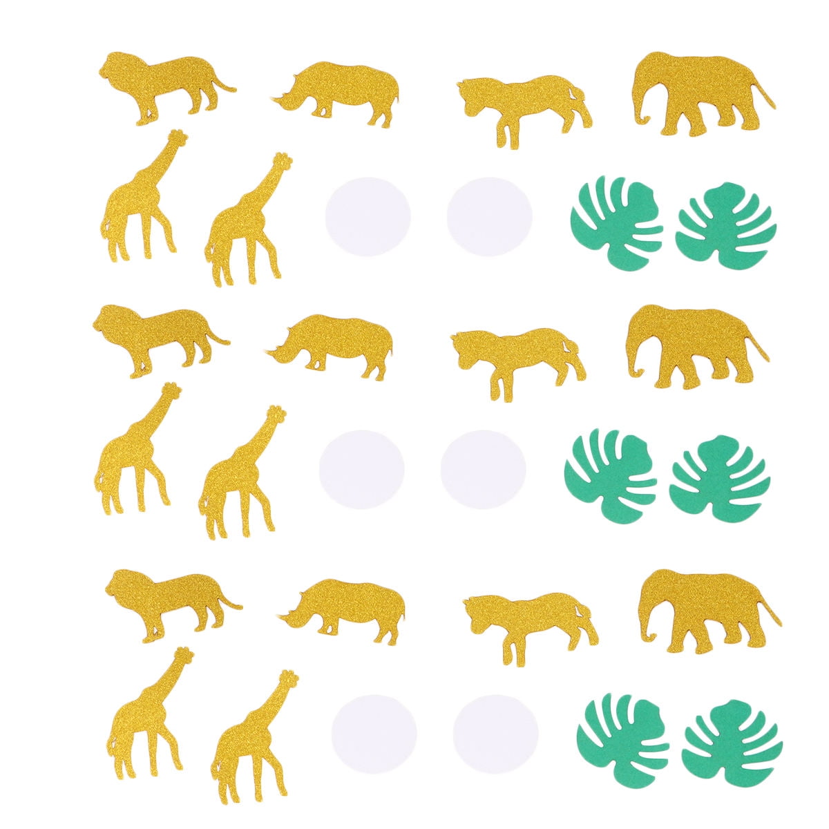 FESTFENDS 200Pcs Jungle Confetti Animal Shape Paper Decorations for ...
