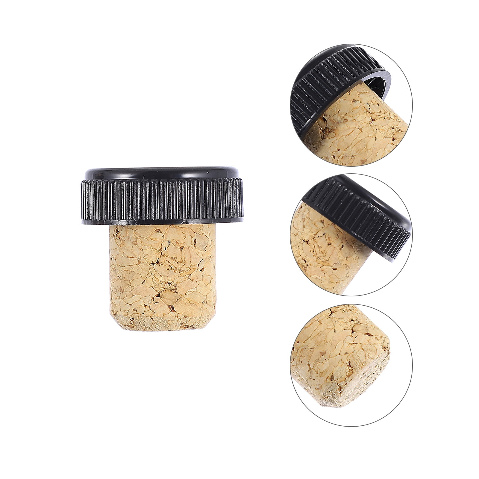 FESTFENDS 24Pack Cork Plugs T Shaped Black Wood and Plastic for Bottle ...